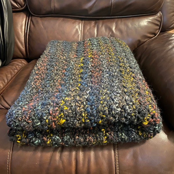 Chunky Blanket Crochet Pattern, Chunky Icelandic Blanket Pattern, Easy ...