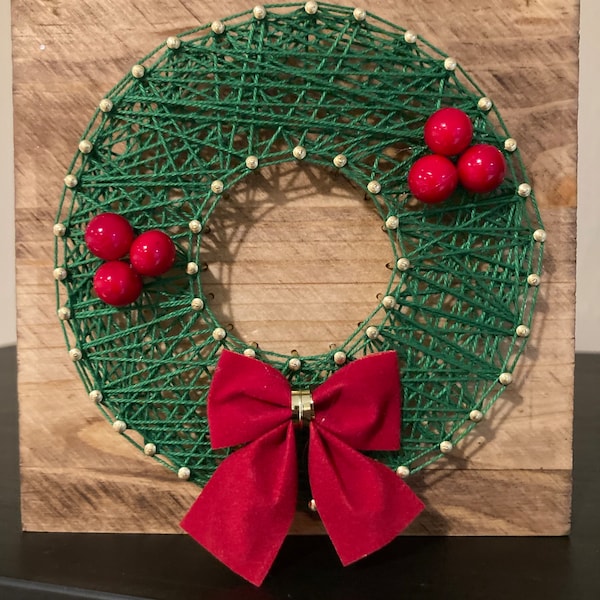 Wreath String Art Pattern - Printable PDF - DIY Christmas Decor - Etsy