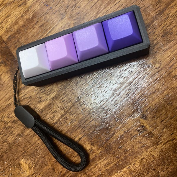 Mechanical Switch Clicky Fidget - Pastel Rainbow Th W/ Strap Keyboard ...