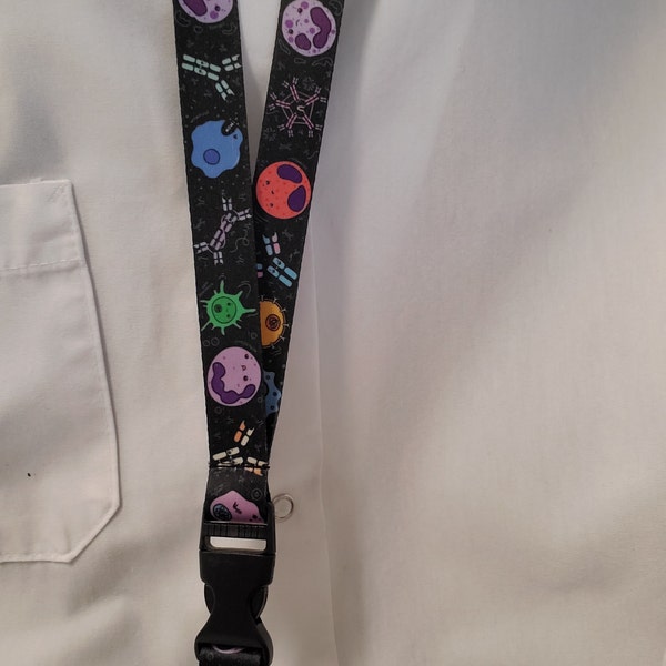 Cute Immunology Lanyard ~ Immune Cells Antibodies Science Kawaii ...