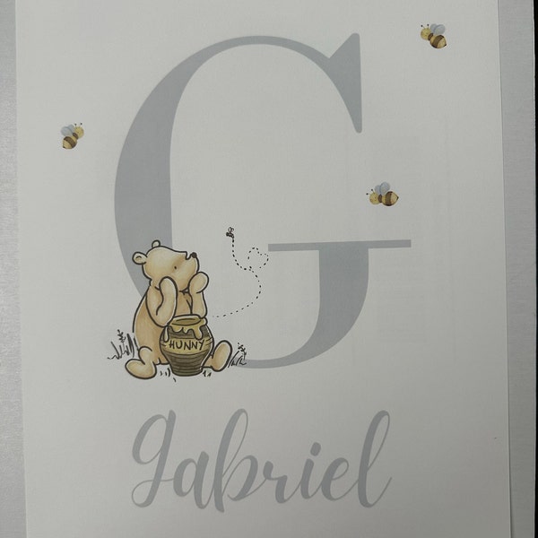 Winnie the Pooh Nursery Print Set of 3 Custom Winnie the Pooh Nursery ...