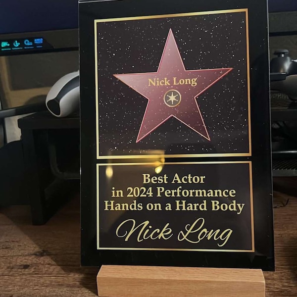 Personalized Walk of Fame Star Plaque: Custom Acrylic Award Plaque ...