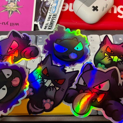 Derpy Fire Holographic Anime Game Chibi Car Laptop Vinyl Decal Sticker ...