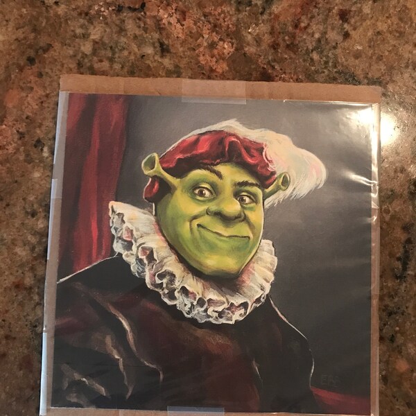 Regal Shrek Print Signed & Dated - Renaissance 8 X 8 Print on Deluxe ...