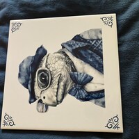 Delft Blue Ceramic Tile: Darth Vader Star Wars Modern Dutch Design ...