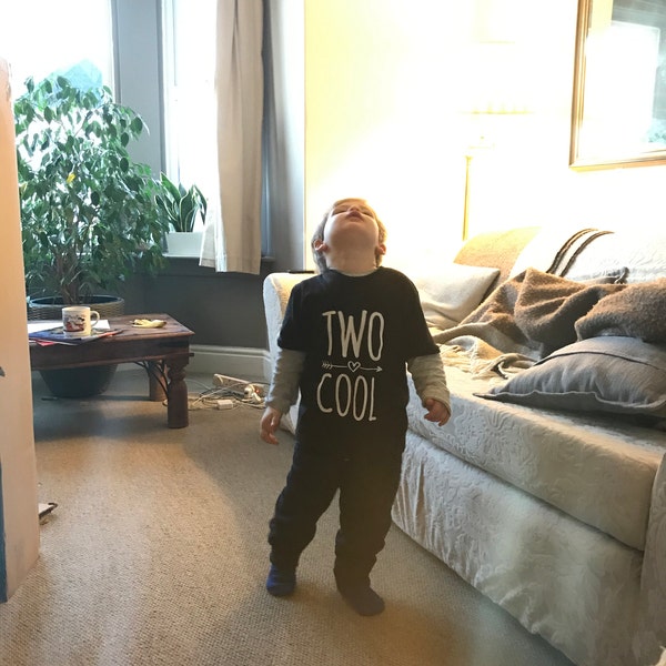 Two Cool Unisex Kids T-shirt Birthday 2nd Birthday Gift Party Child ...