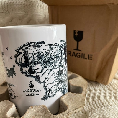 Middle Earth Map Tumbler 20oz Black Lord of the Rings Gift LOTR Coffee ...