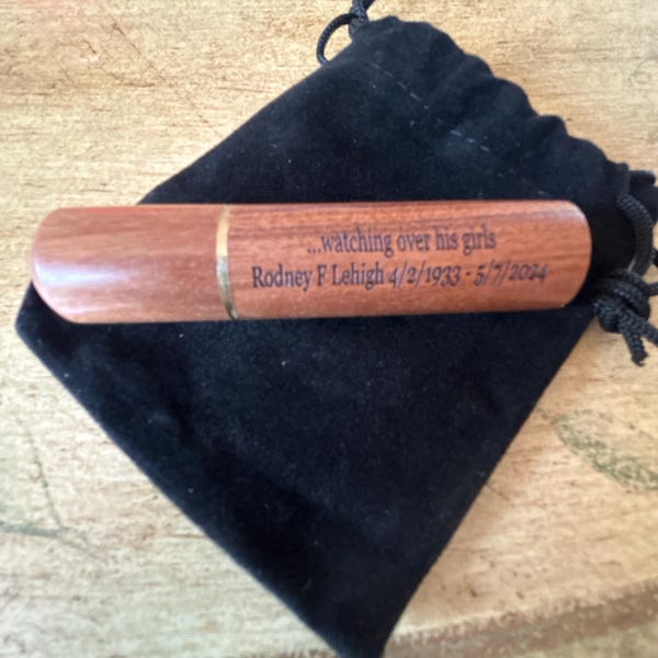 Set of TEN Natural Rosewood Cremation Urn / Scattering Tubes - Fits in ...