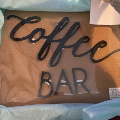 Coffee Bar Wall Sign, Coffee Sign No Backboard Kitchen Office Break ...