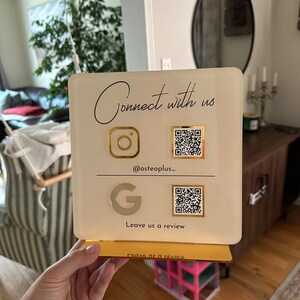 Custom Social Media Sign Scan to Pay Facebook Instagram - Etsy