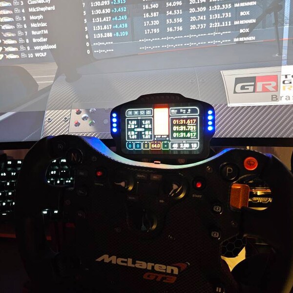 Sim Racing Dashboard Touchscreen Display Leds RPM Simhub, PSR GT 5.0 ...