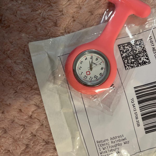 Nurse /rabbit / Nursery Nurse/teacher/ Retractable Fob Watch - Etsy