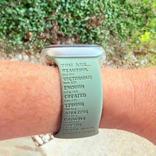 You Are Beatiful… Apple Watch Custom Engrave Silicone Sport Band !!! - Etsy