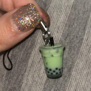 Boba Keychains Dalgona/sea Salt Series, Bubble Tea Keychain, Boba Tea ...
