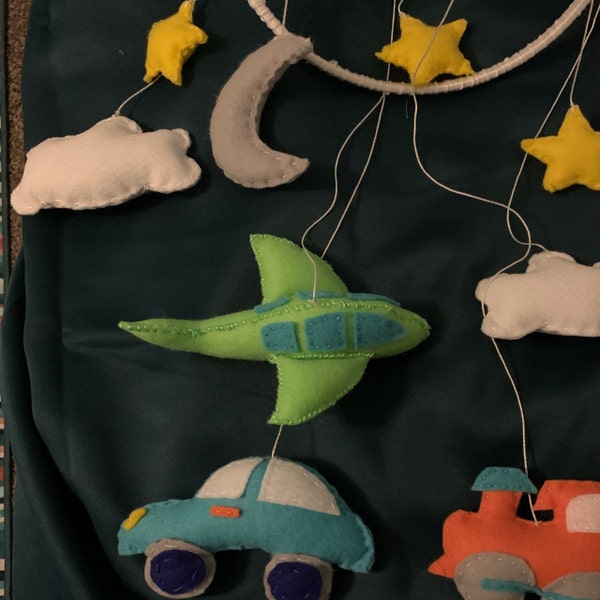 Baby Mobile Pattern | Transportation Baby Mobile Felt Pattern Transport ...