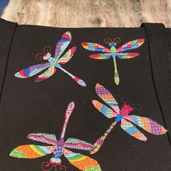 PATCHWORK DRAGONFLIES (4inch) - 24 Machine Embroidery Designs Instant ...