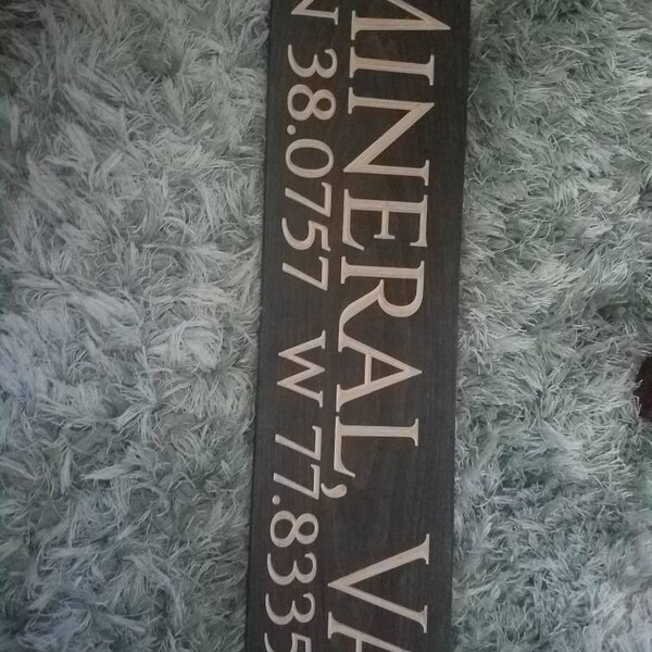 College Coordinates Sign, Latitude Longitude, Custom Coordinate Sign ...