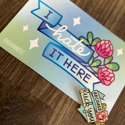 It's Fine I'm Fine Hard Enamel Pin Lapel Pin - Etsy