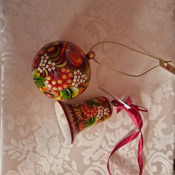 Exclusive Handmade Christmas Ornaments Set of Wood, Hand Painted ...
