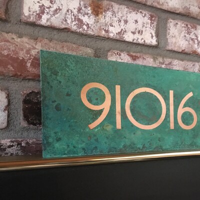 Copper Custom Sign Personalized With Last Name Copper Patina Sign and ...