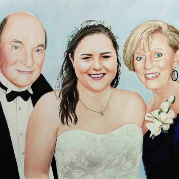 Pencil Commission Custom Girls Portrait From Photo. Girlfriend ...