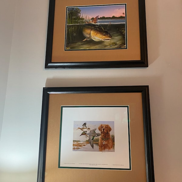 Tailing Redfish Art Print Fish Painting. Redfish Wall Art Gift for a ...