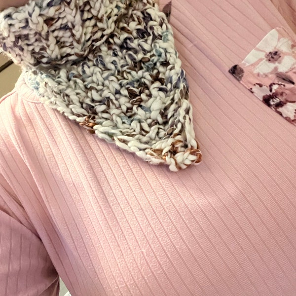 Knitting Pattern- Riverlands Bandana Cowl, Super Bulky Yarn Pattern ...