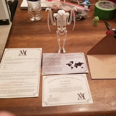 Mothman Skeleton 3D Print Taxidermy Sculpture - Etsy