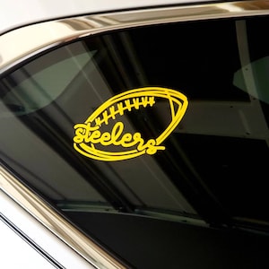 Pittsburgh Steelers Football Vinyl Car Decal, Steeler Nation, Car ...