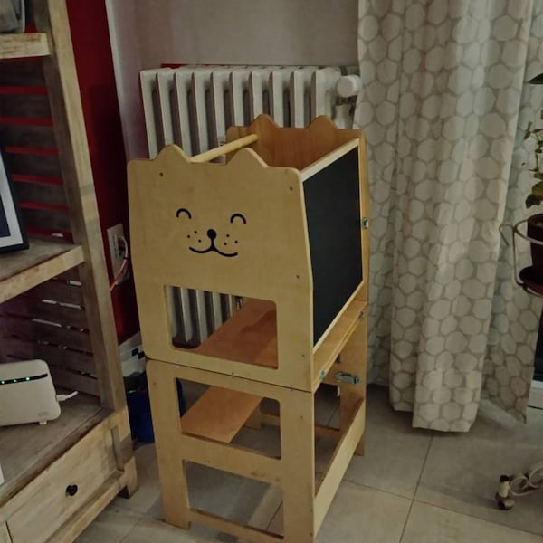 Adjustable Kitchen Tower / CAT Natural / Convertible Tower/ Toddler ...