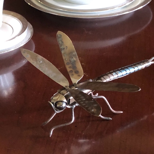 Dragonfly Sculpture Made From Scrap Metal, Emperor Dragonfly,made to ...