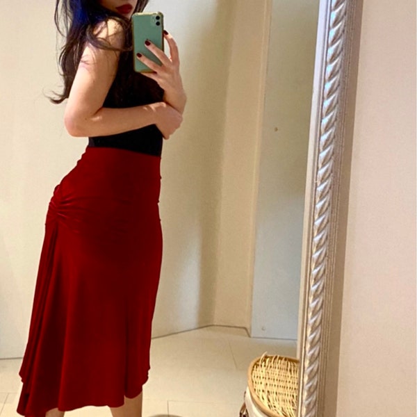 Tango Skirt, Tango Clothes, Jersey Skirt, Dance Skirt - CARMEN - Etsy