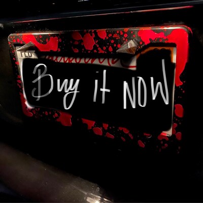 Blood Splattered Black Plastic License Plate Frames Car Truck Zombie ...