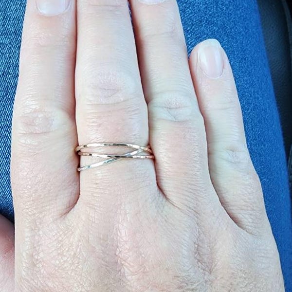 Interlocking Ring Spinner Ring - Meditation Ring for Women -fidget Ring ...