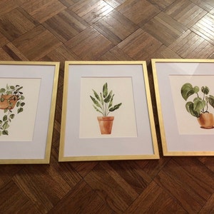 Botanical Print Set, Living Room Wall Art, Home Decor Gift, Houseplant ...