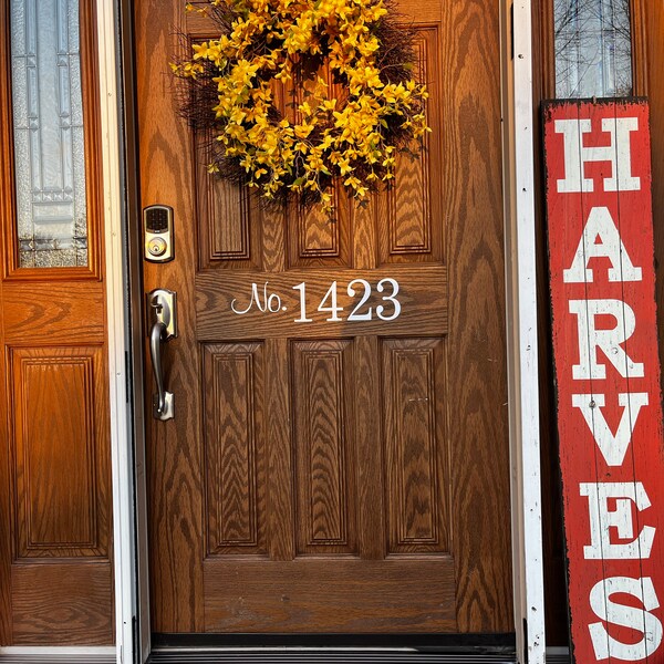 Front Door Number Decal, Home Address Decal, Street Number Door Decal ...