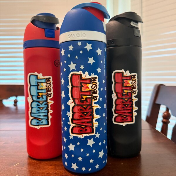 Superhero Name Sticker, Custom Waterproof Vinyl Decal, Comic Hero Theme ...