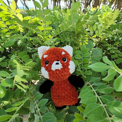 The Red Panda Fur Baby Crochet Pattern Amigurumi Red Panda Plushie ...