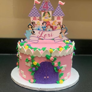 Disney Princess Cake Topper, Personalized Cake Topper,disney Princesses ...