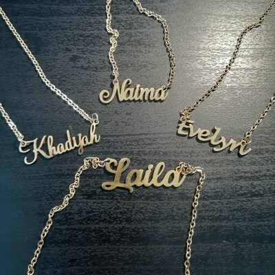 Name Necklace, Custom Necklace Designs, Personalised Necklace, Gold ...