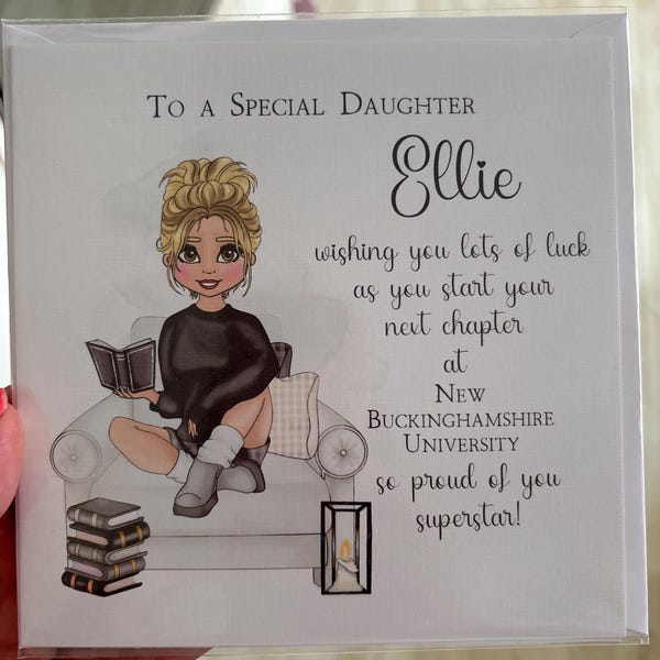 Personalised off to University Card | Good Luck at University Card ...