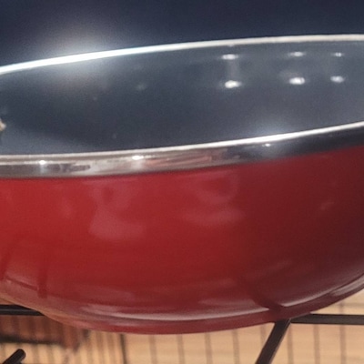 Red Enamel Jug Coffee Pot Vintage Pitcher Vase Drinkware Handmade ...