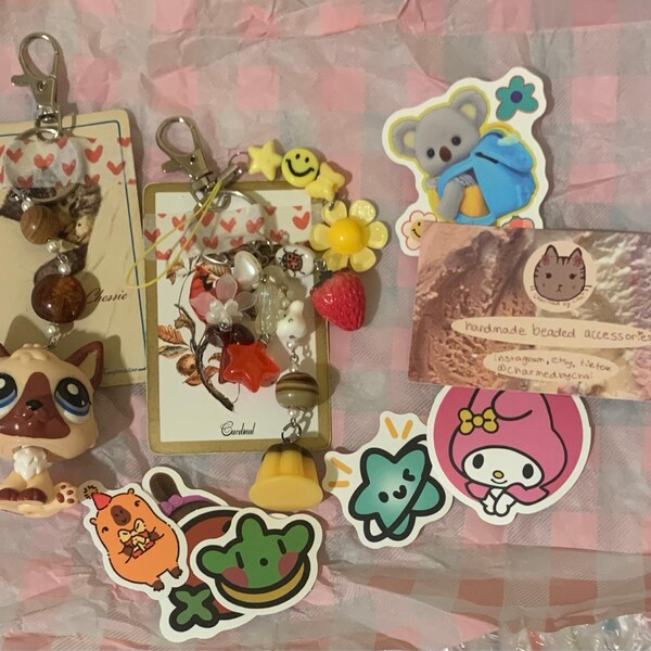 Totoro Cottagecore Ghibli Clutter Charm Keychains - Etsy