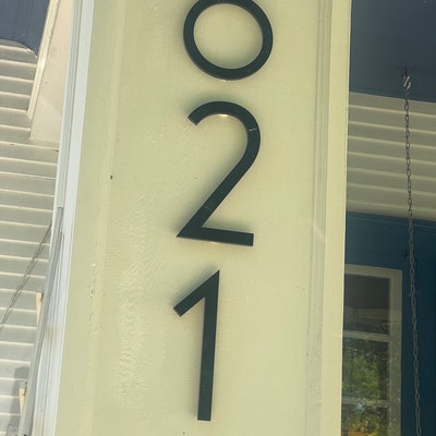 12 Inch Large Modern House Numbers Architectural Home Address Sign Art ...