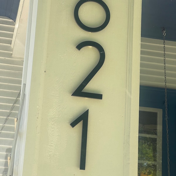 12 Inch Large Modern House Numbers - Architectural Home Address Sign ...