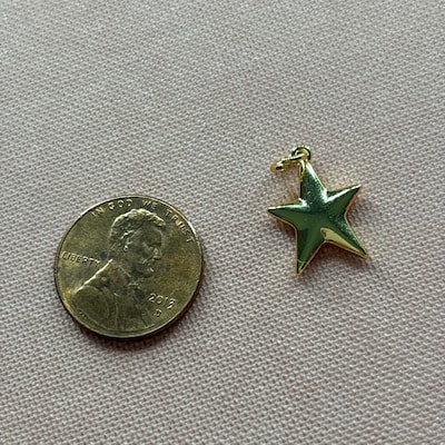 Gold Mini Star Charms Double Sided Charm for Necklace Earring Bracelet ...