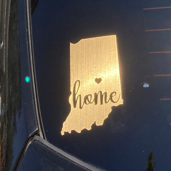 Indiana State Vinyl Decal - Etsy