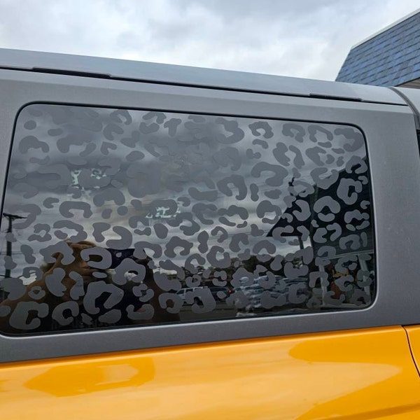 Leopard Cheetah Print Rear Window Decals Fit Ford Bronco 6g Hardtop ...