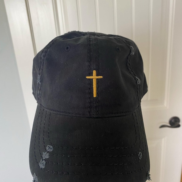 Embroidered Cross Hat Gift for Christian Mom Hat With Cross Hat ...