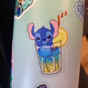 Stitch Lemonade Transparent Disney Laptop Stickers/ Tropical Lilo Ohana ...